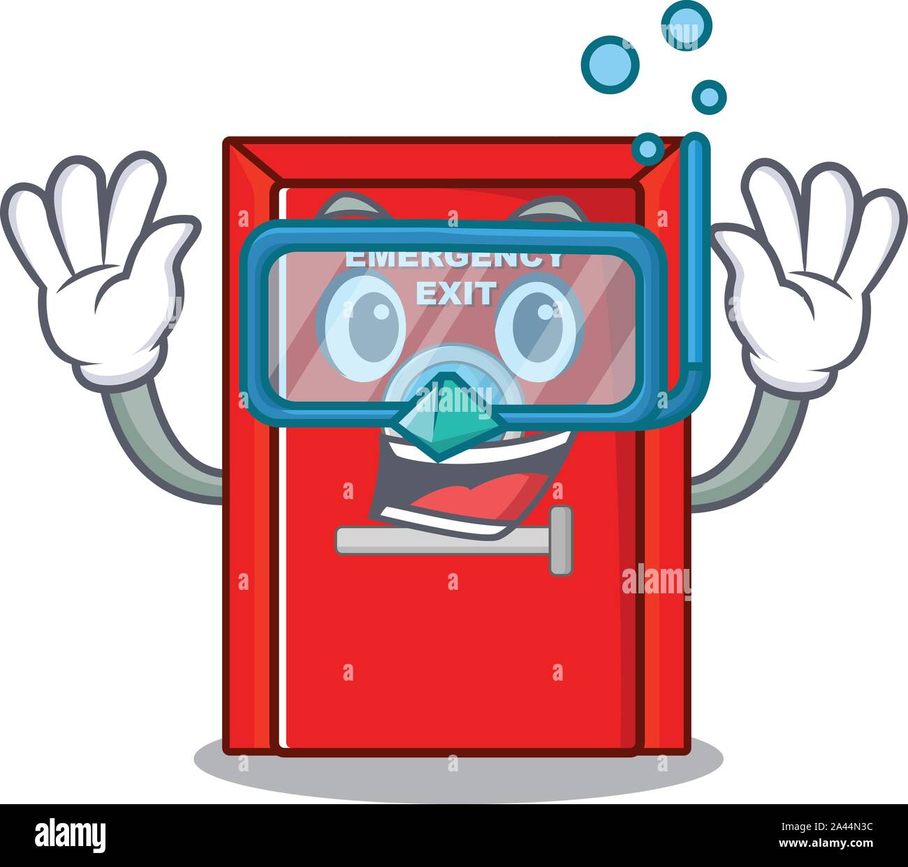 Diving emergency exit door isolated the cartoon Stock Vector Image ...