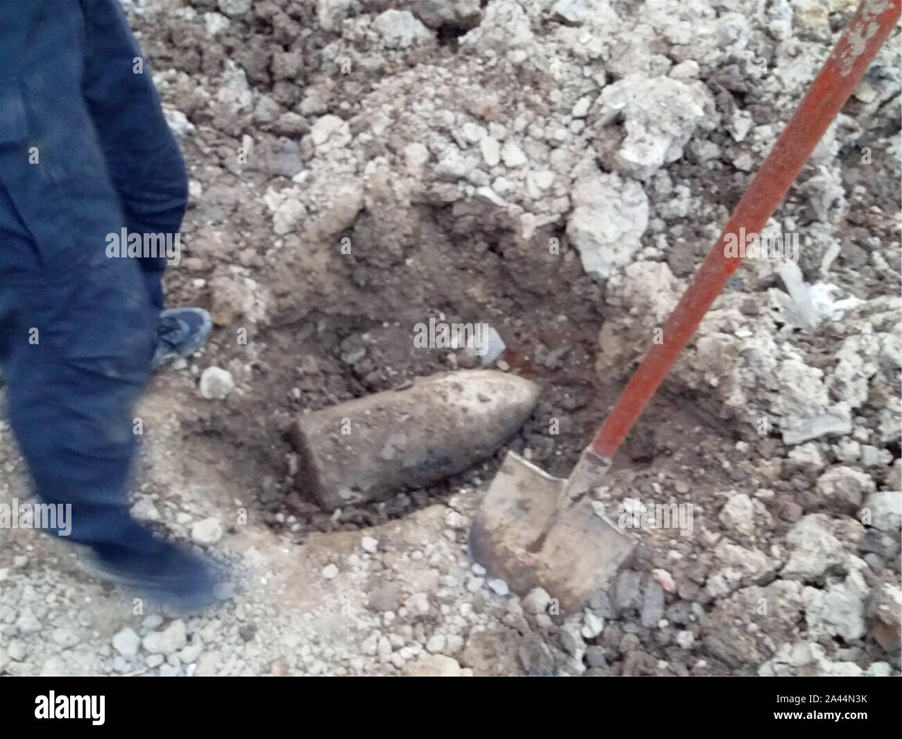 The over 100 kilograms unexploded bomb which dates to Sino-Japan War in ...