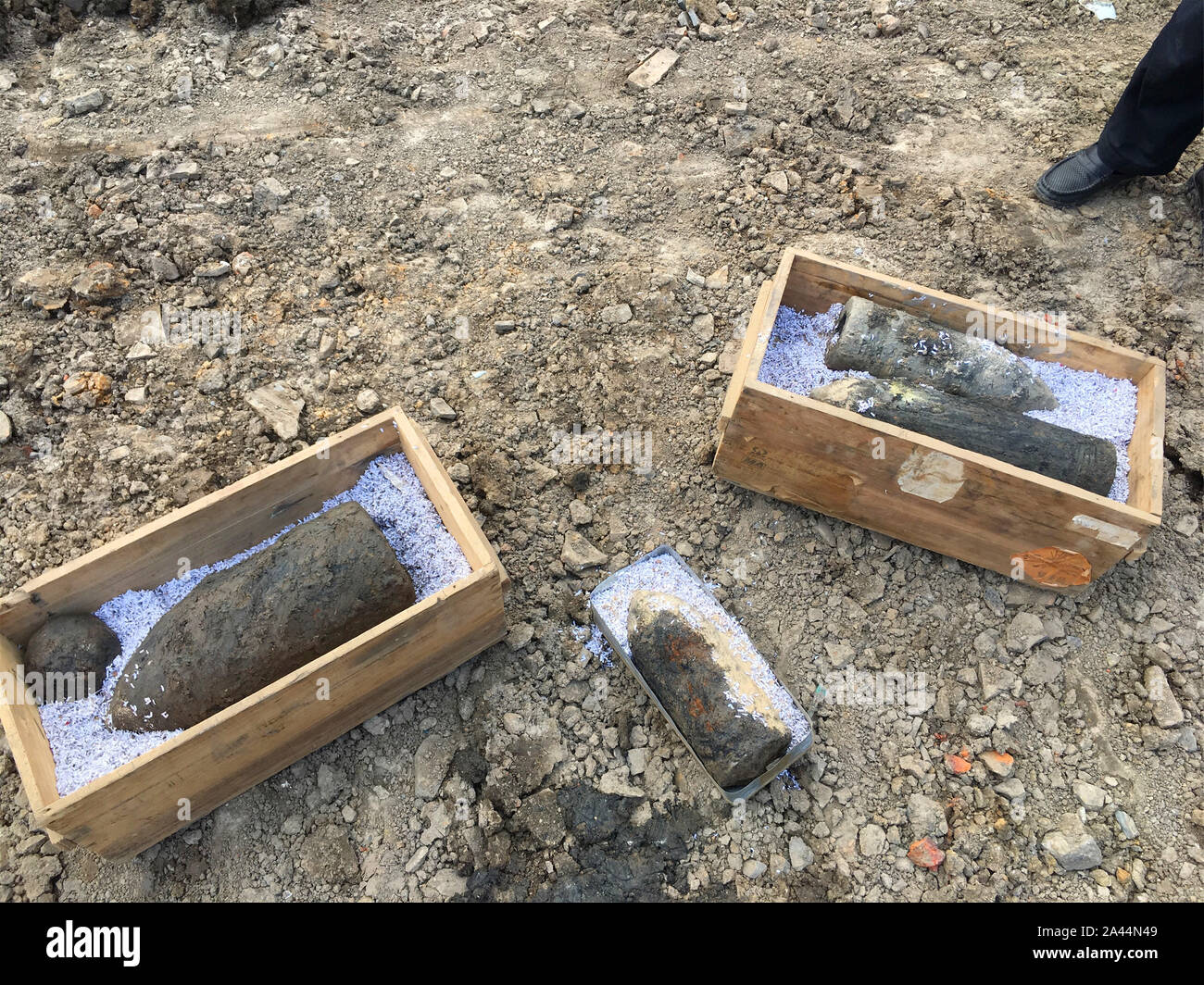 The over 100 kilograms unexploded bomb which dates to Sino-Japan War in ...