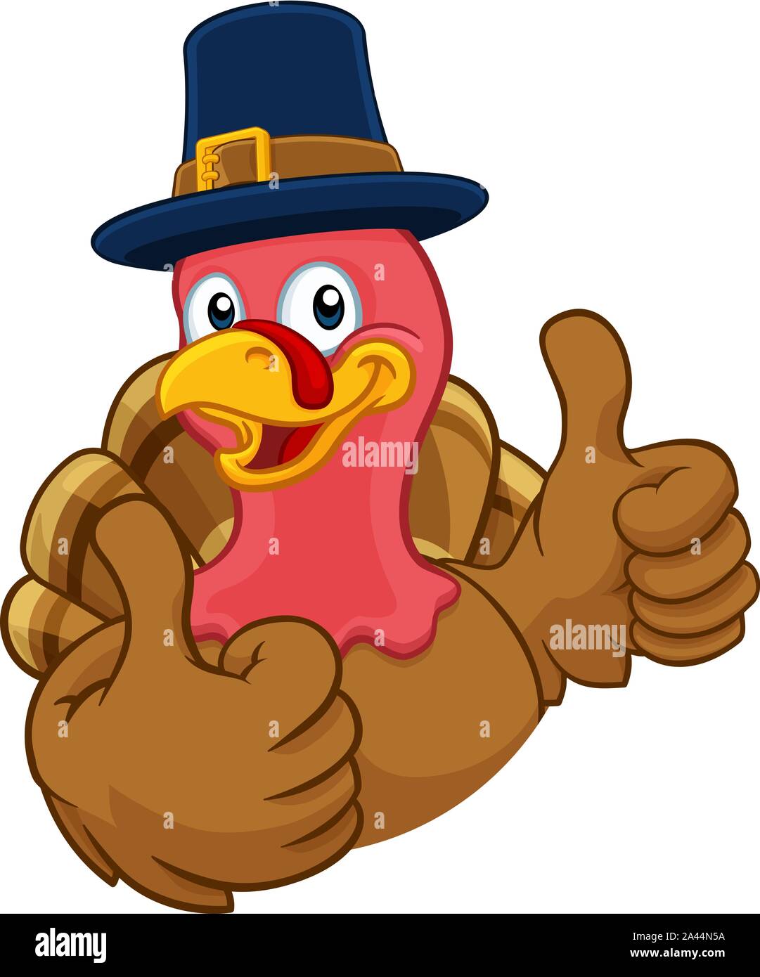 Turkey Pilgrim Hat Thanksgiving Cartoon Character Stock Vector Image & Art - Alamy