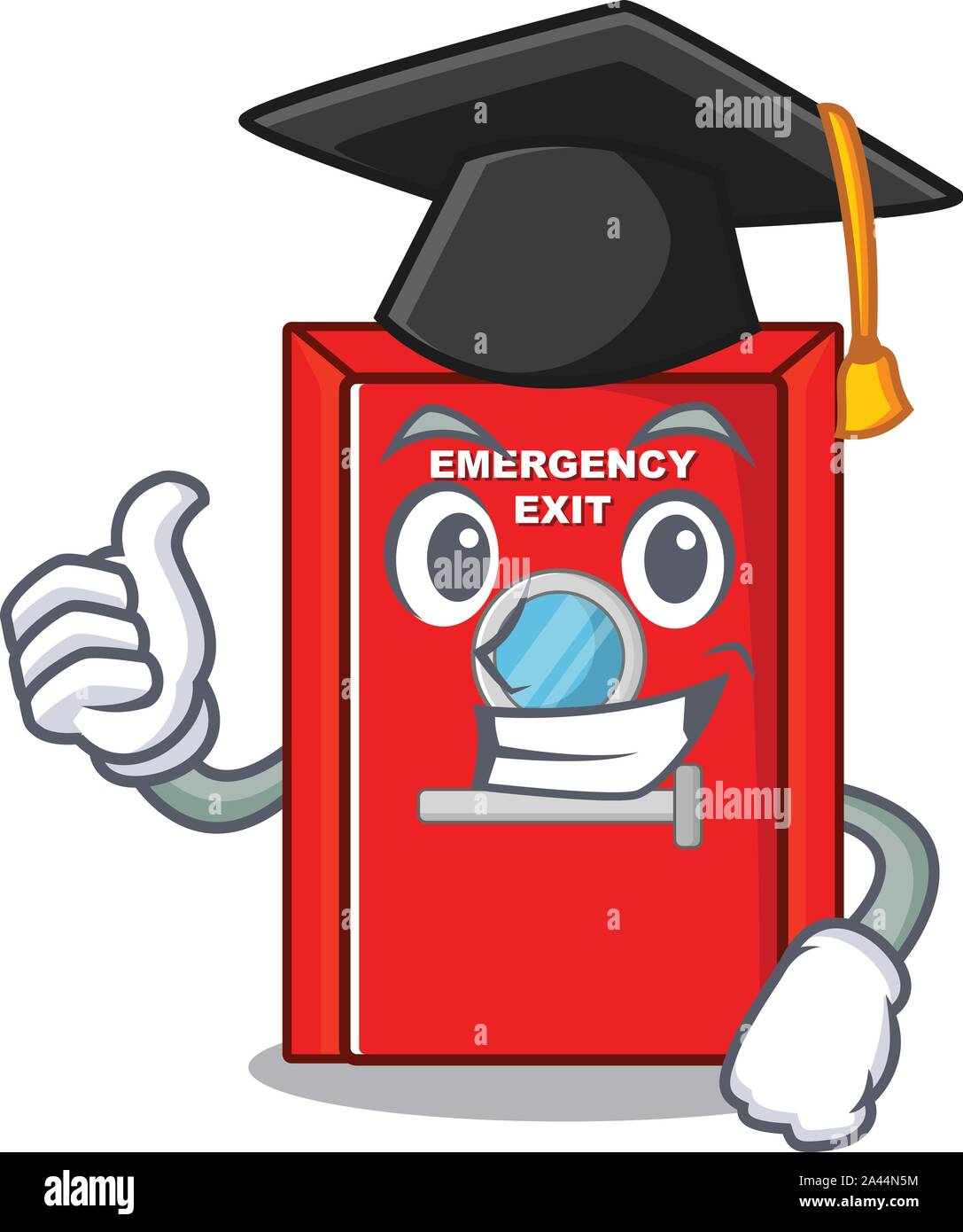 Graduation emergency exit door isolated the cartoon Stock Vector Image ...