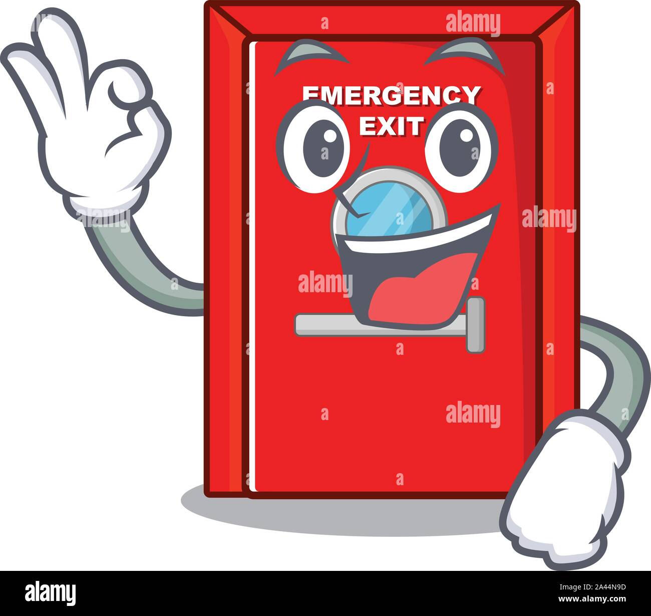Okay emergency exit door isolated the cartoon Stock Vector Image & Art ...