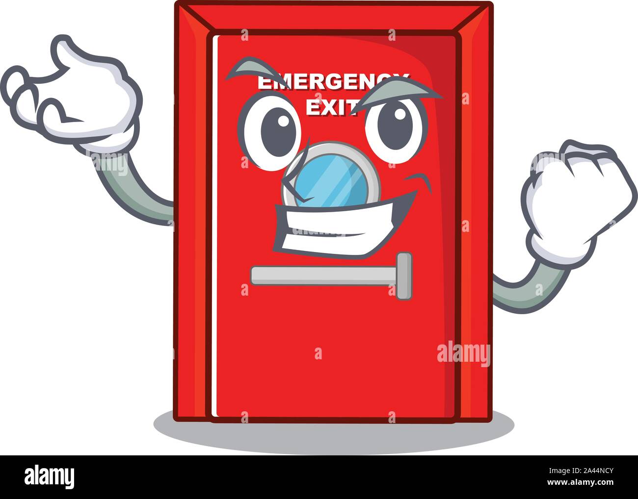 Successful emergency exit door isolated the cartoon Stock Vector Image ...