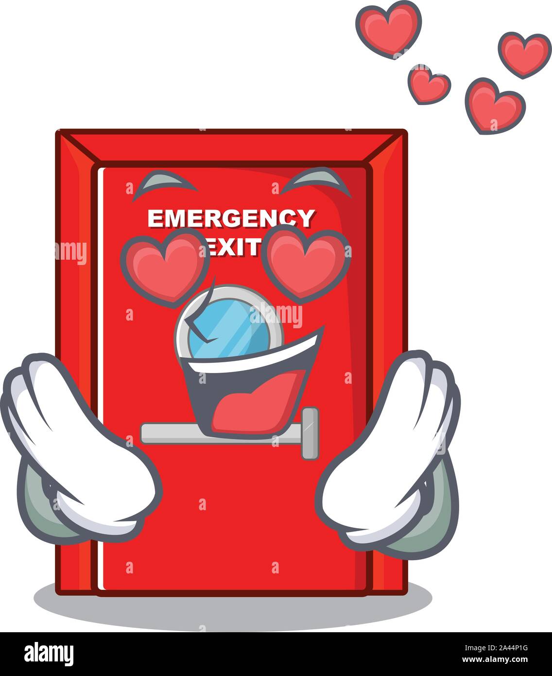 In love emergency exit door in the mascot Stock Vector Image & Art - Alamy