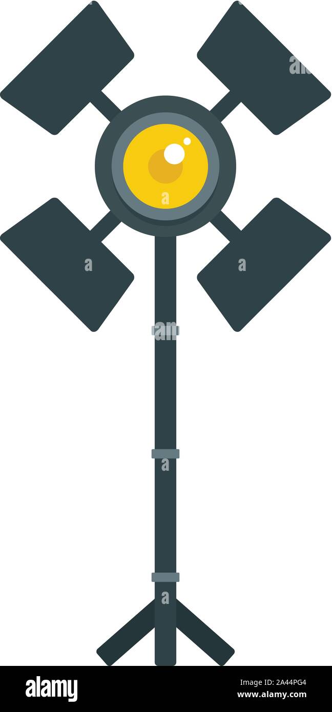 Professional studio light icon. Flat illustration of professional ...