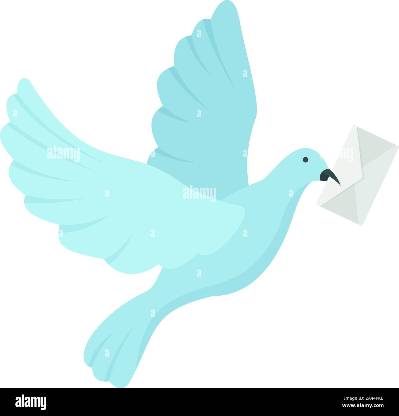 Post pigeon icon. Flat illustration of post pigeon vector icon for web ...