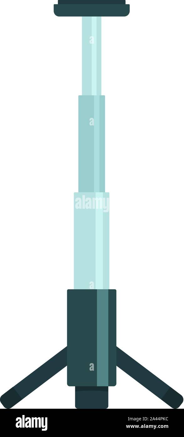 Camera smartphone tripod icon. Flat illustration of camera smartphone ...