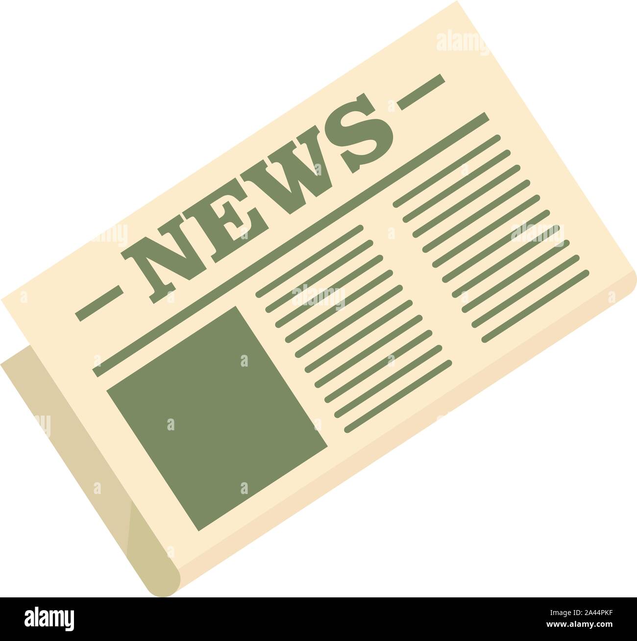 Old newspaper icon. Flat illustration of old newspaper vector icon for ...