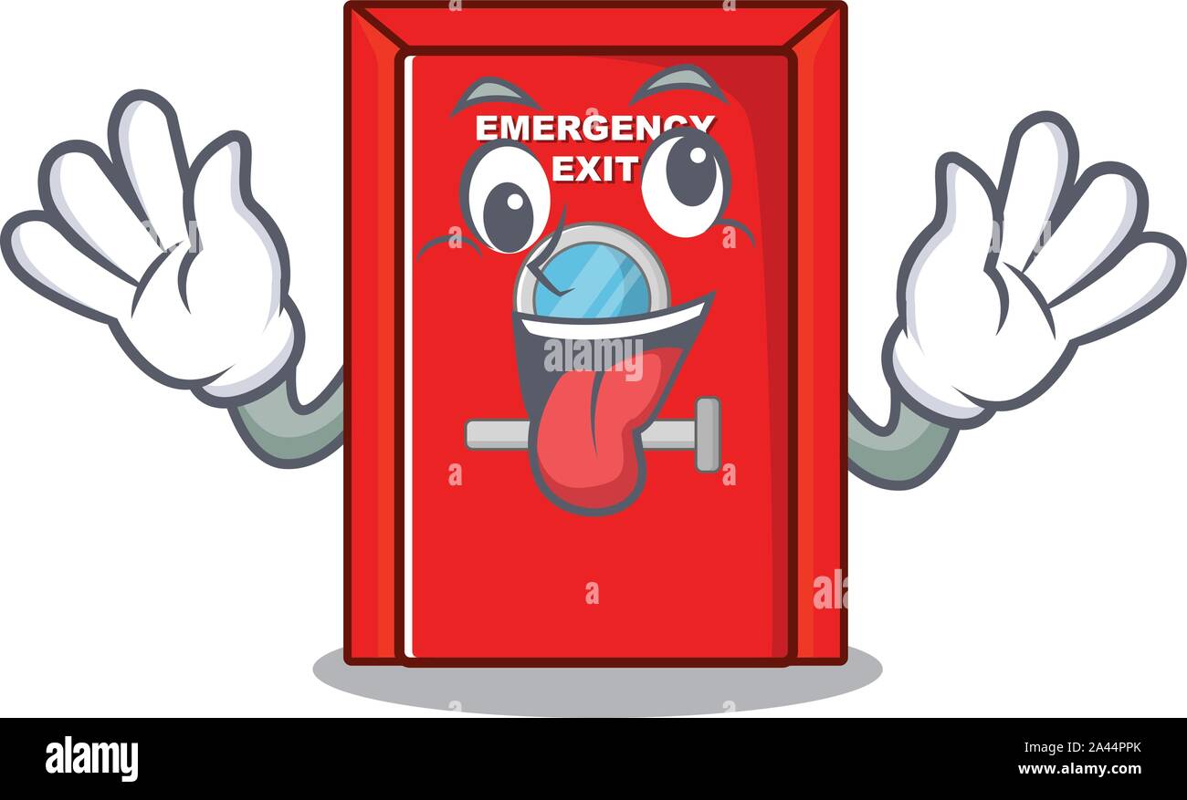 Crazy emergency exit door with cartoon shape Stock Vector Image & Art ...
