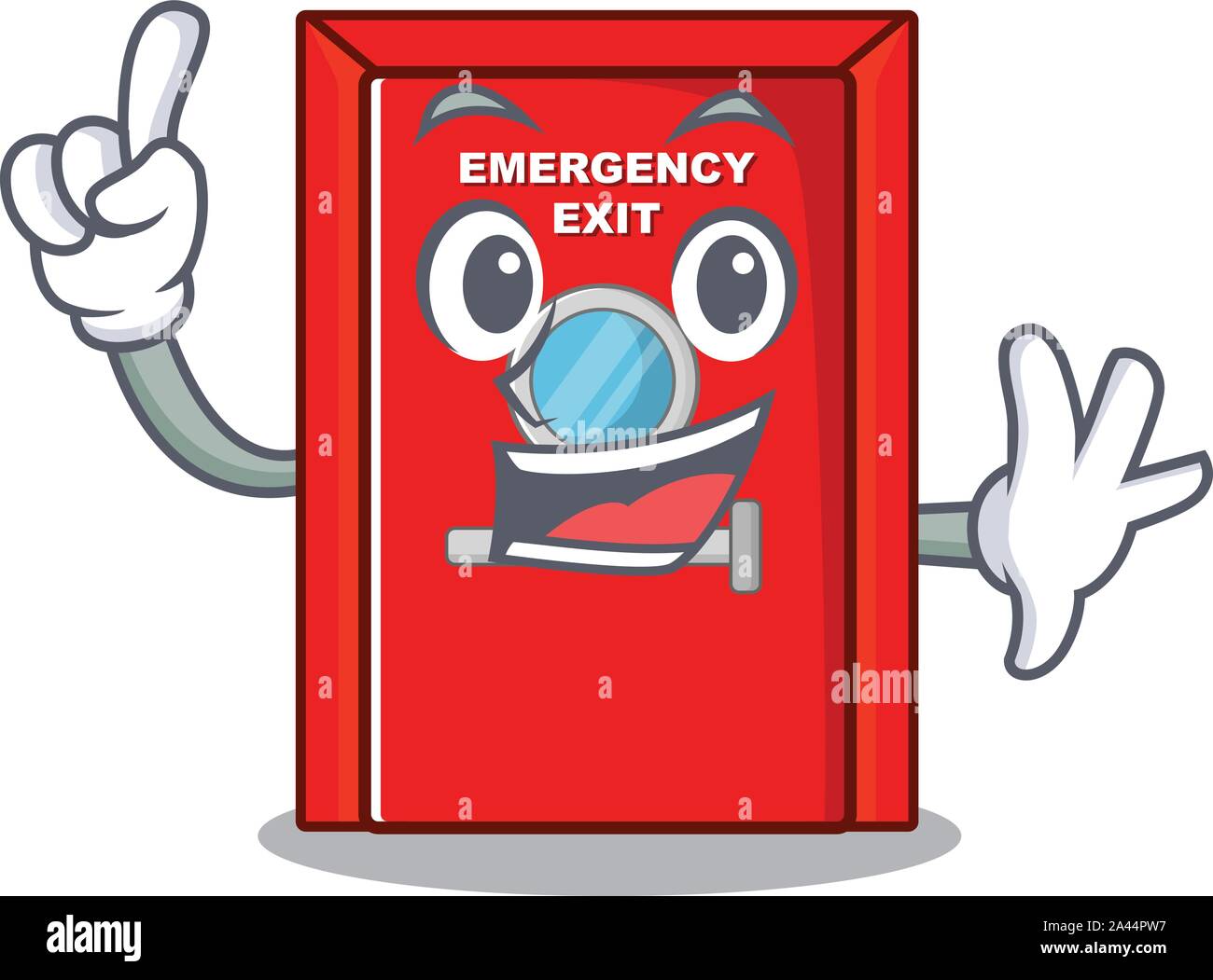 Finger emergency exit door with cartoon shape Stock Vector Image & Art ...