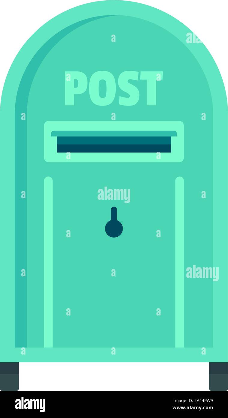 Street post box icon. Flat illustration of street post box vector icon ...