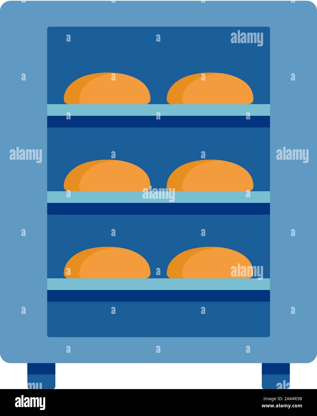 Bread factory oven icon. Flat illustration of bread factory oven vector ...