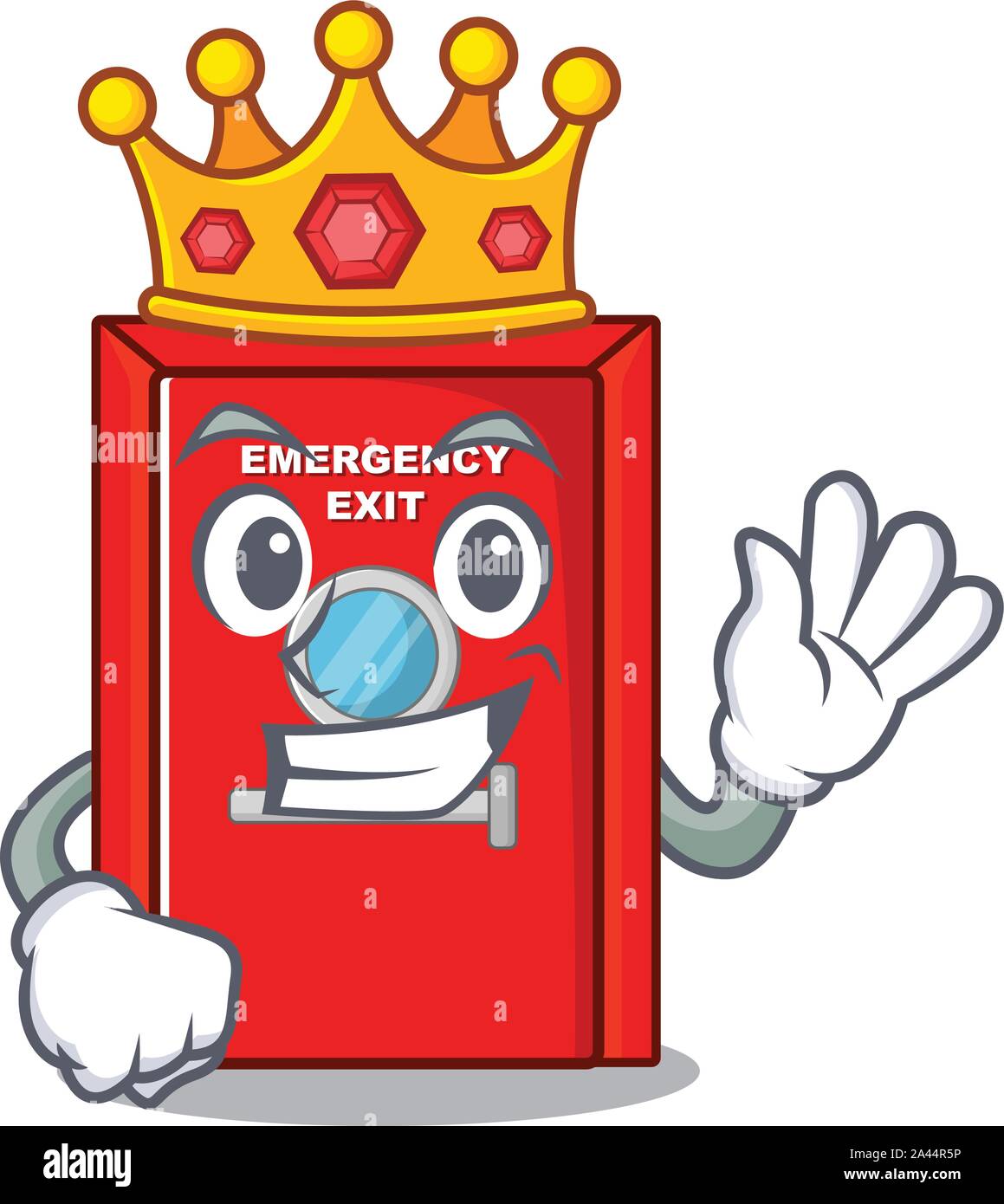 King emergency exit door with cartoon shape Stock Vector Image & Art ...
