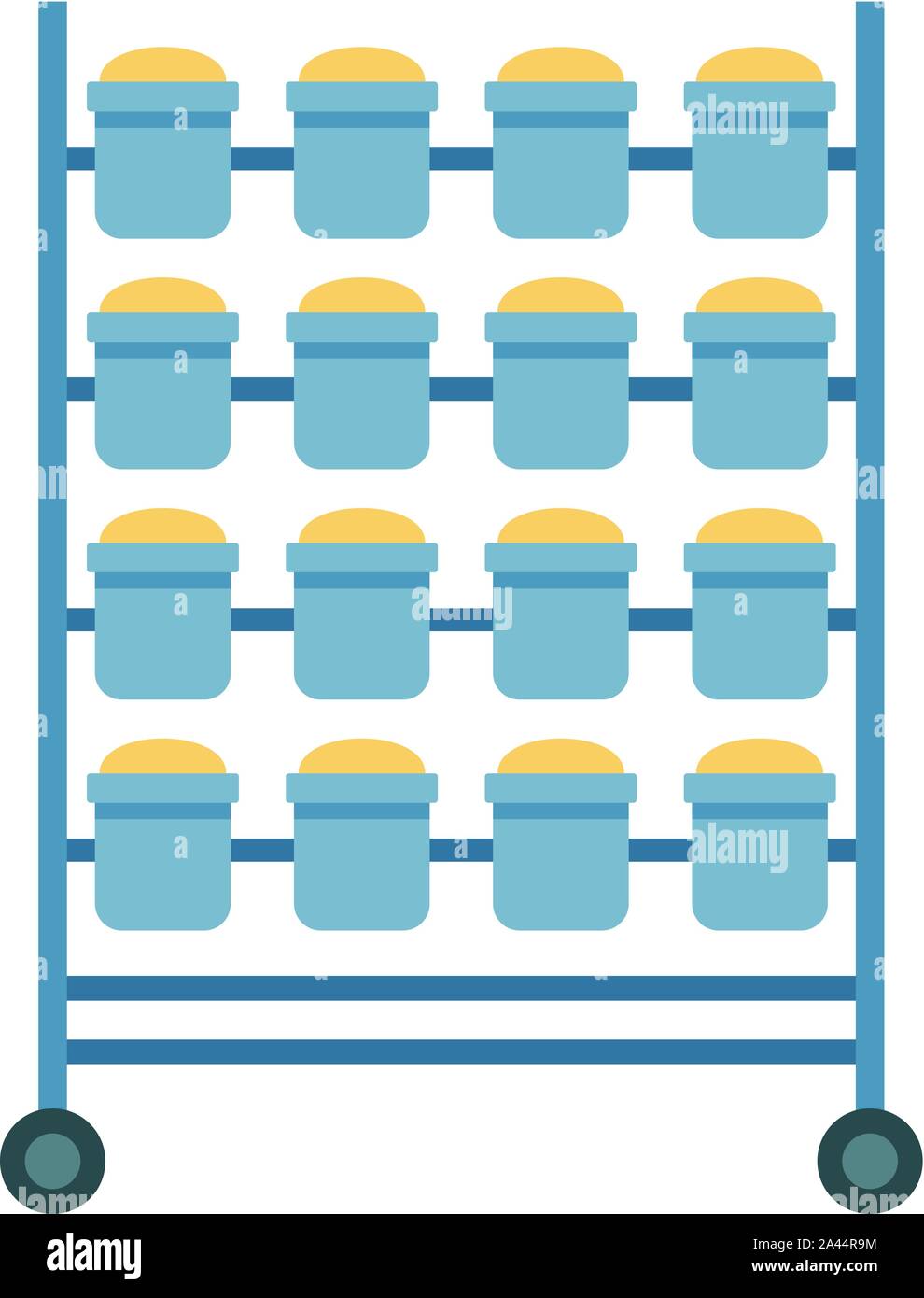 Bakery bread stand icon. Flat illustration of bakery bread stand vector ...