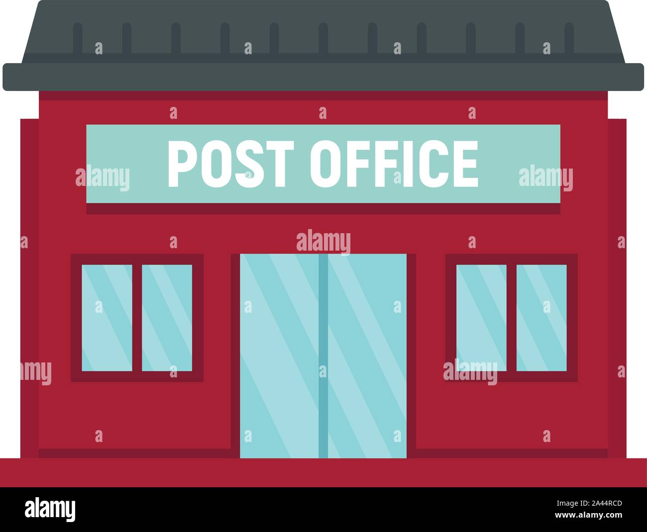 Post office building icon. Flat illustration of post office building ...