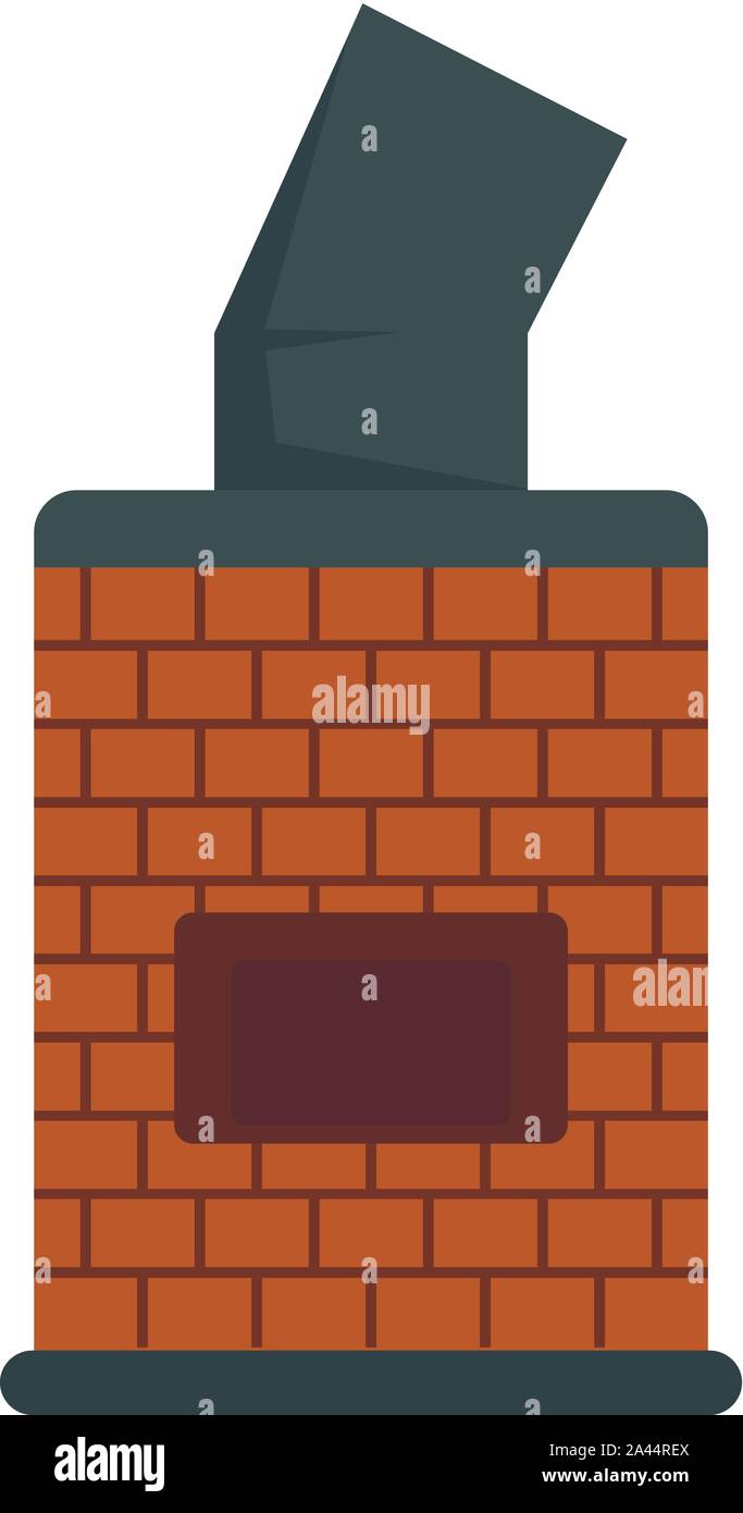 Bread brick oven icon. Flat illustration of bread brick oven vector ...