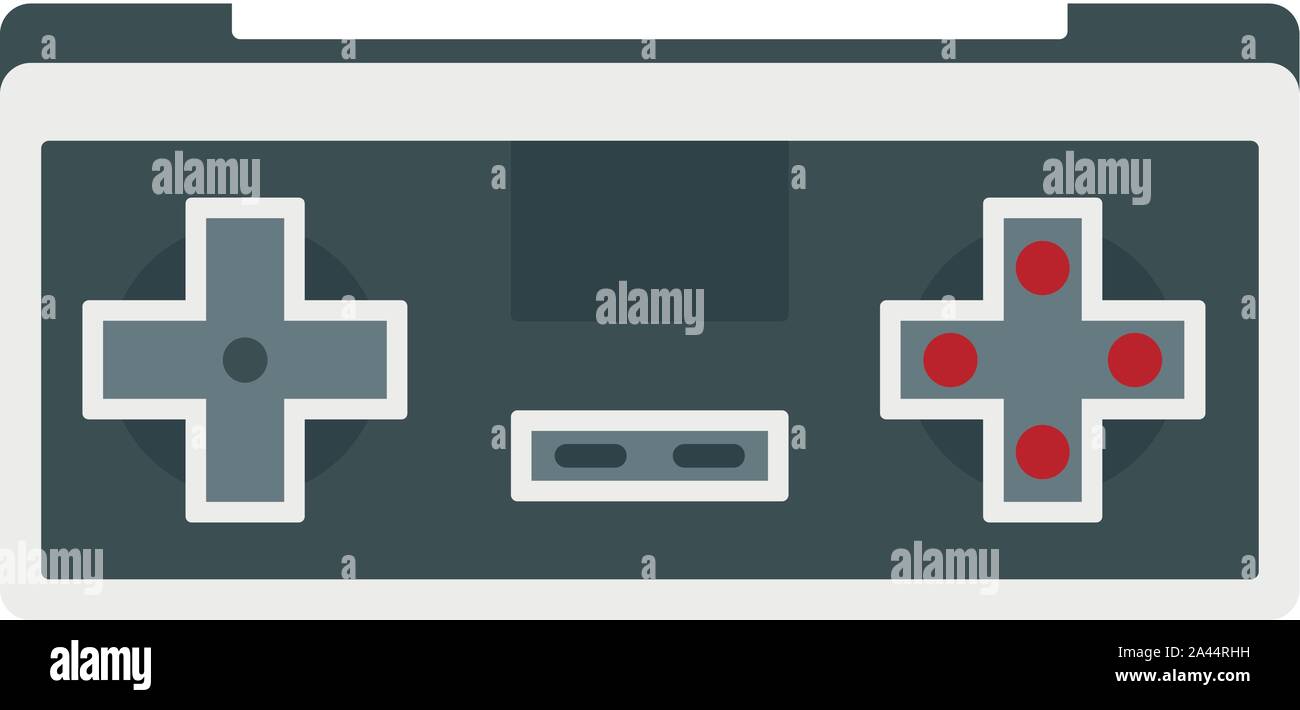 Retro game controller icon. Flat illustration of retro game controller ...