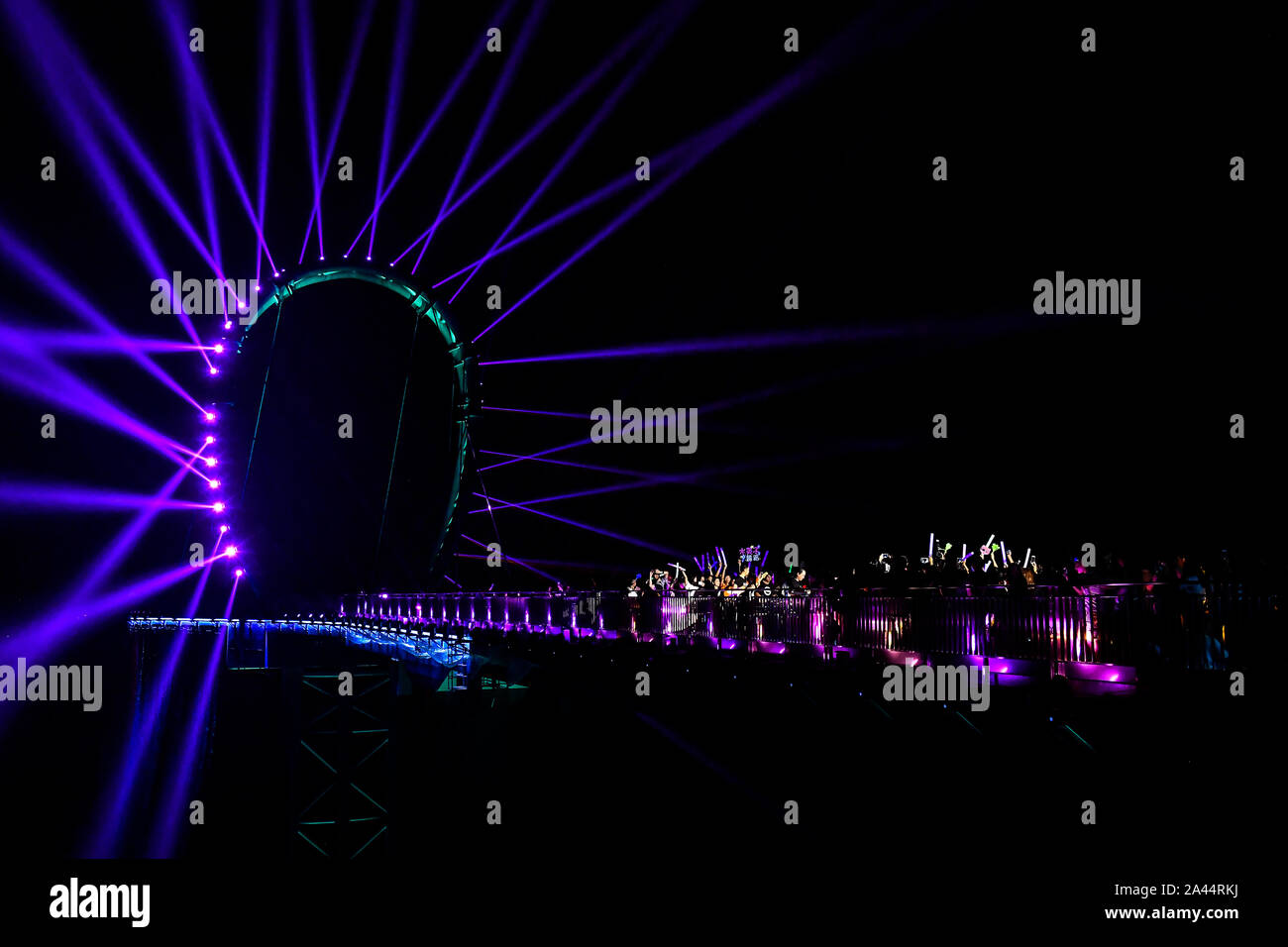 Members of Chinese bands perform on the Guangdong's highest circular ...