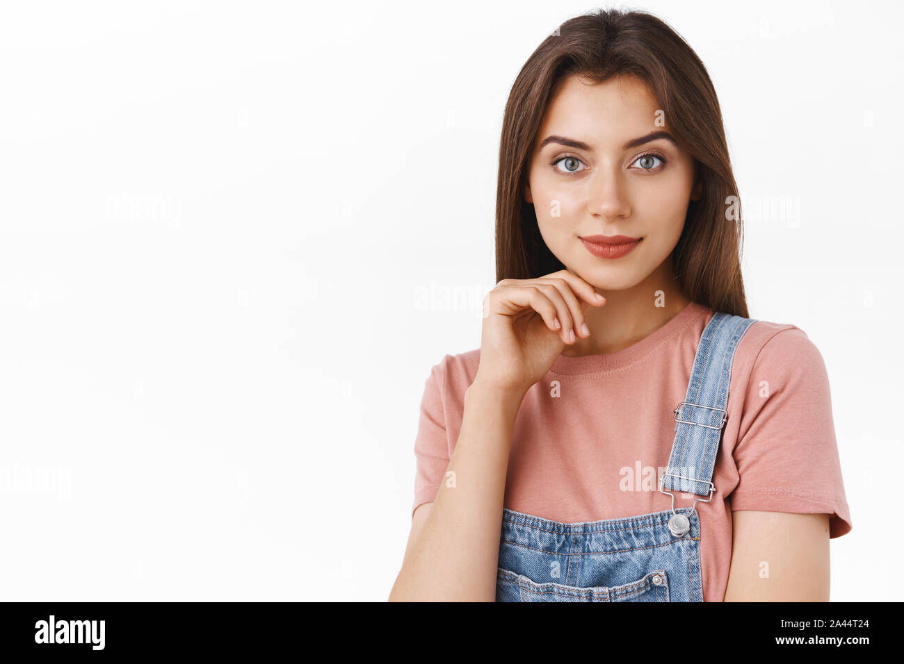 Close-up confident, sassy female professional, look successful and ...