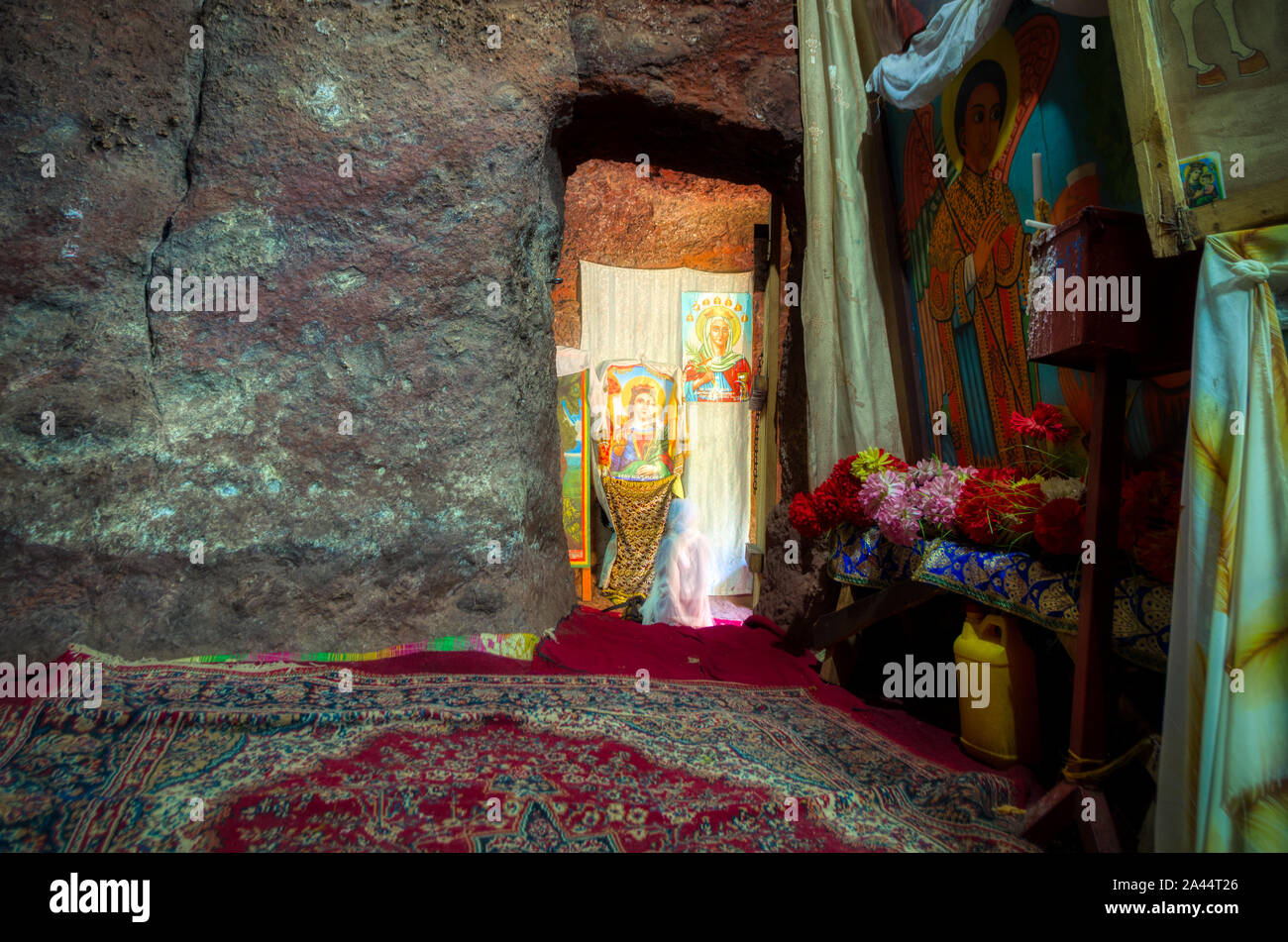Church inside detail prayers hi-res stock photography and images - Alamy