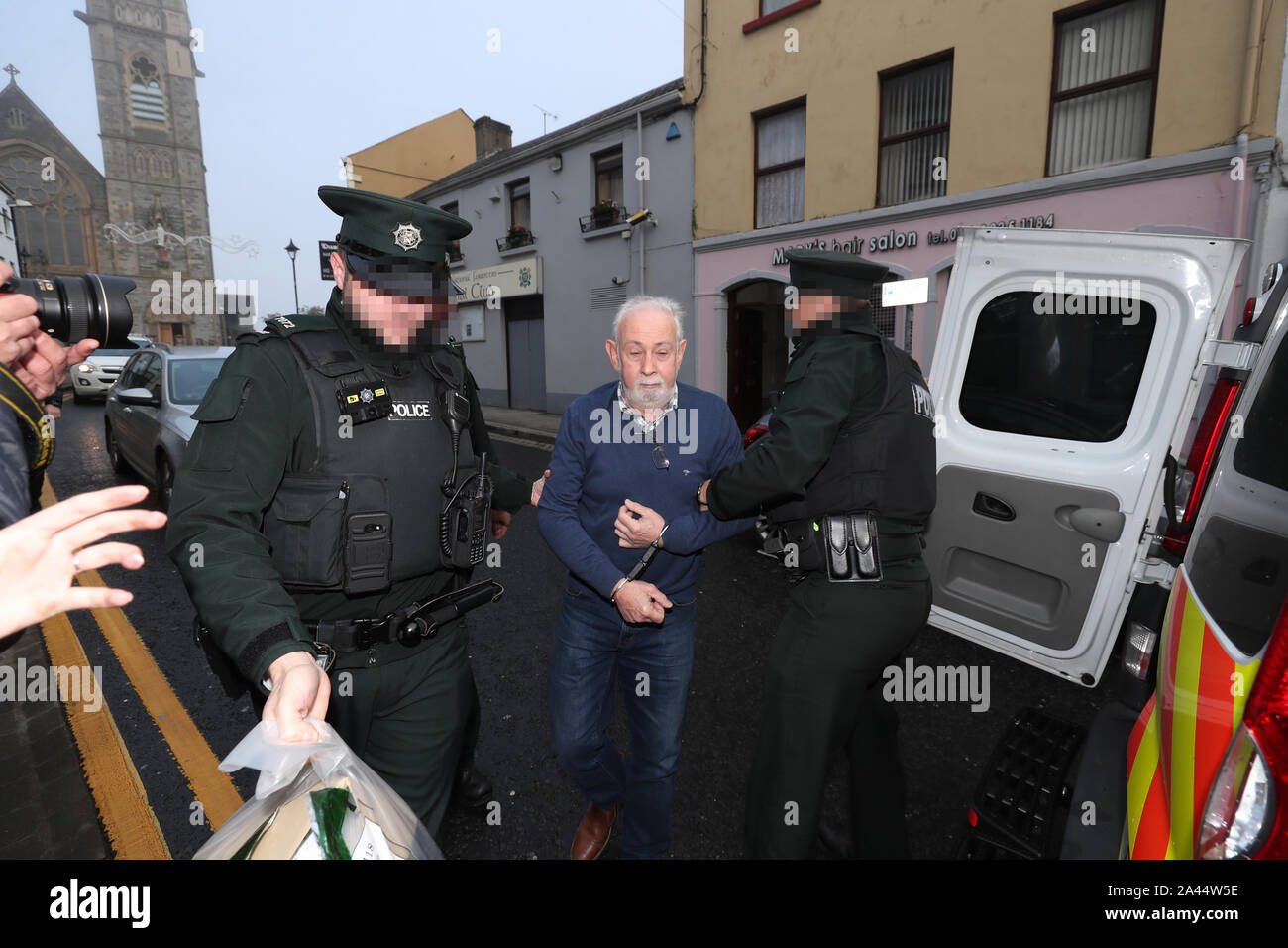 NOTE: FACES OF THE PSNI OFFICERS HAVE BEEN PIXELATED AT THE REQUEST OF ...