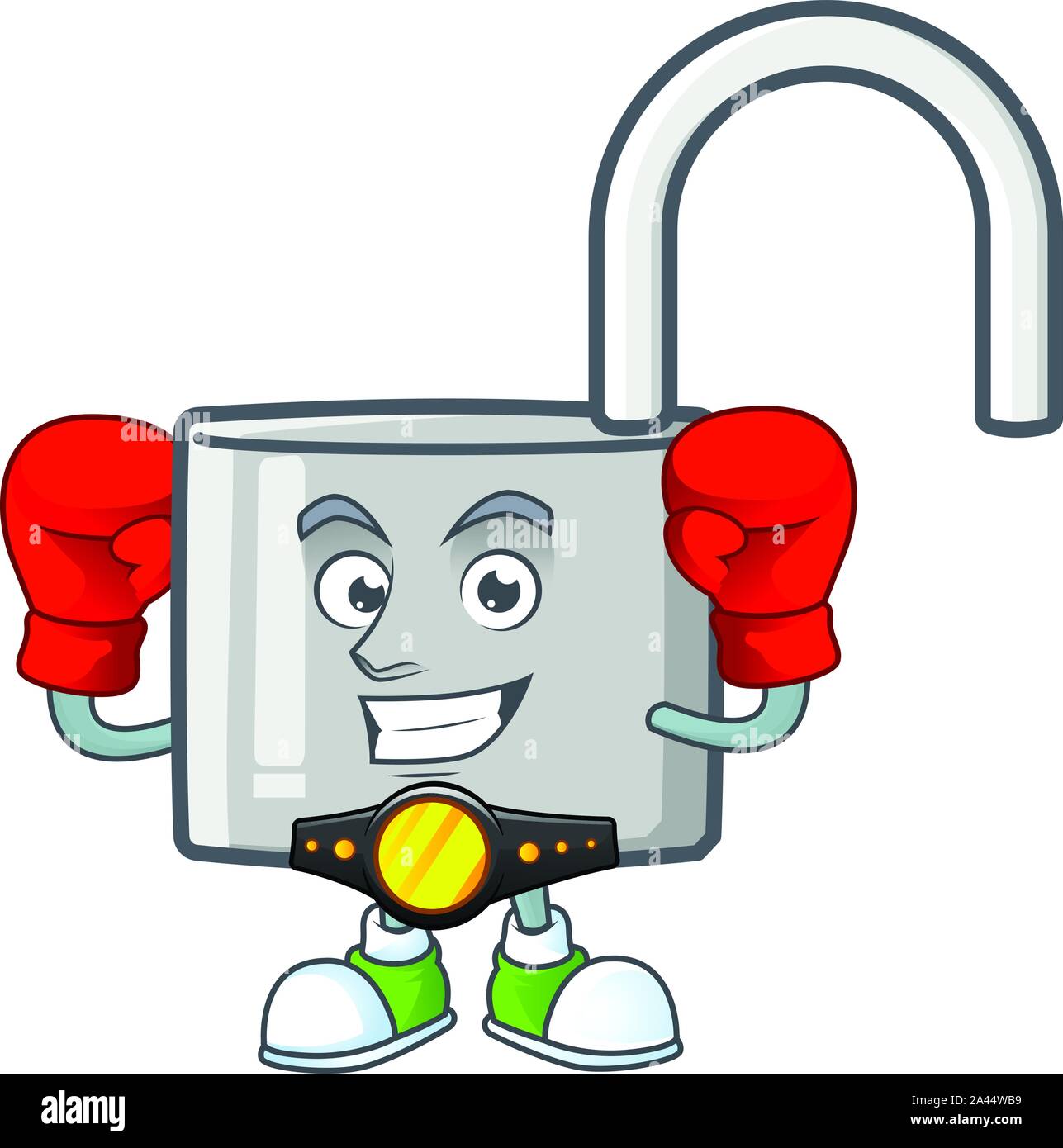 Boxing unlock key with cartoon character design Stock Vector Image ...