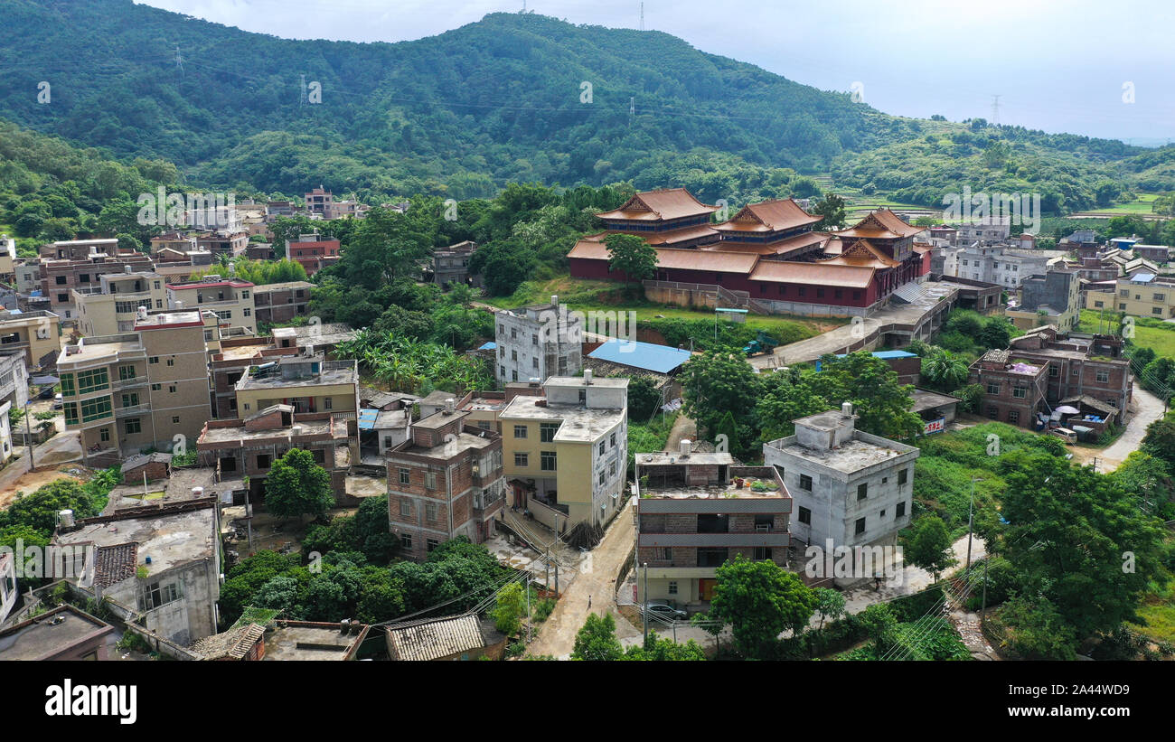 Aerial view of a replica of "Forbidden City", which is the ancestral ...