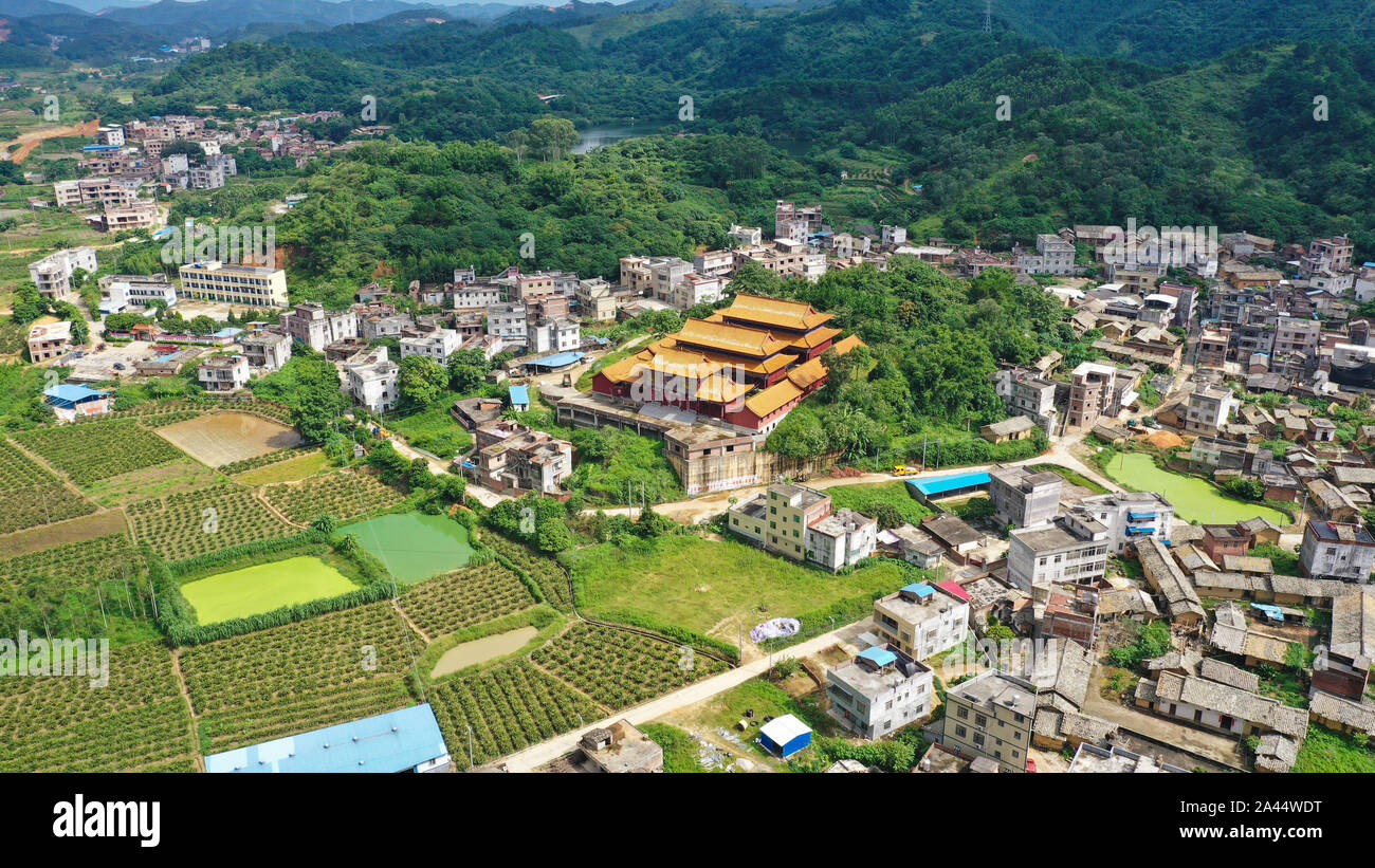 Aerial view of a replica of "Forbidden City", which is the ancestral ...