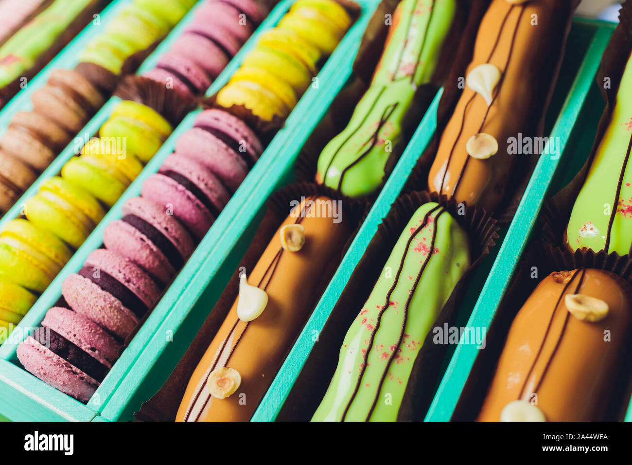 Eclairs france box hi-res stock photography and images - Alamy