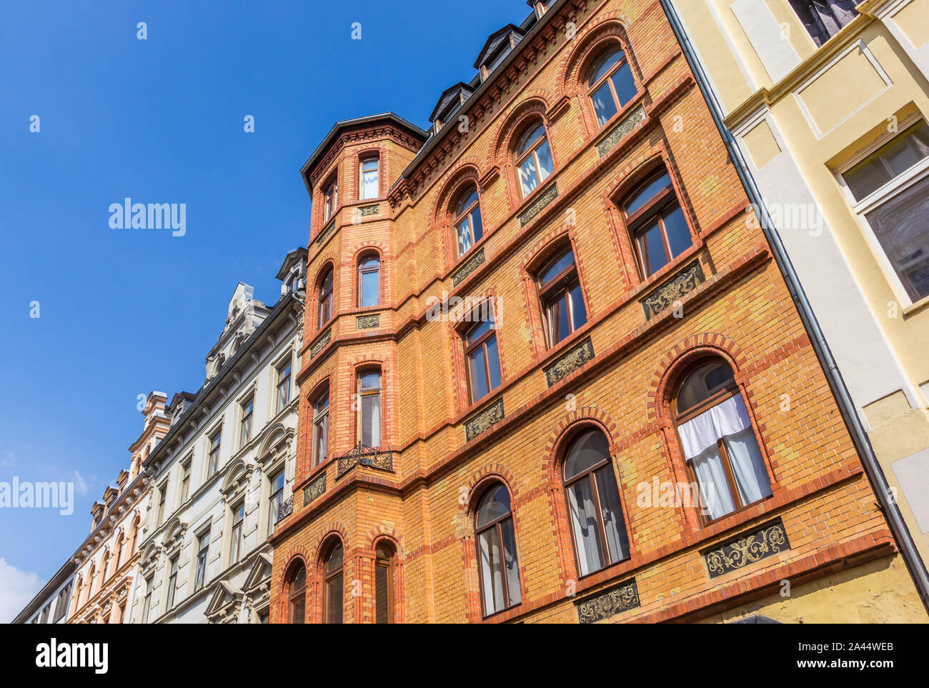 Facade of an orange brick building in Koblenz, Germany Stock Photo - Alamy
