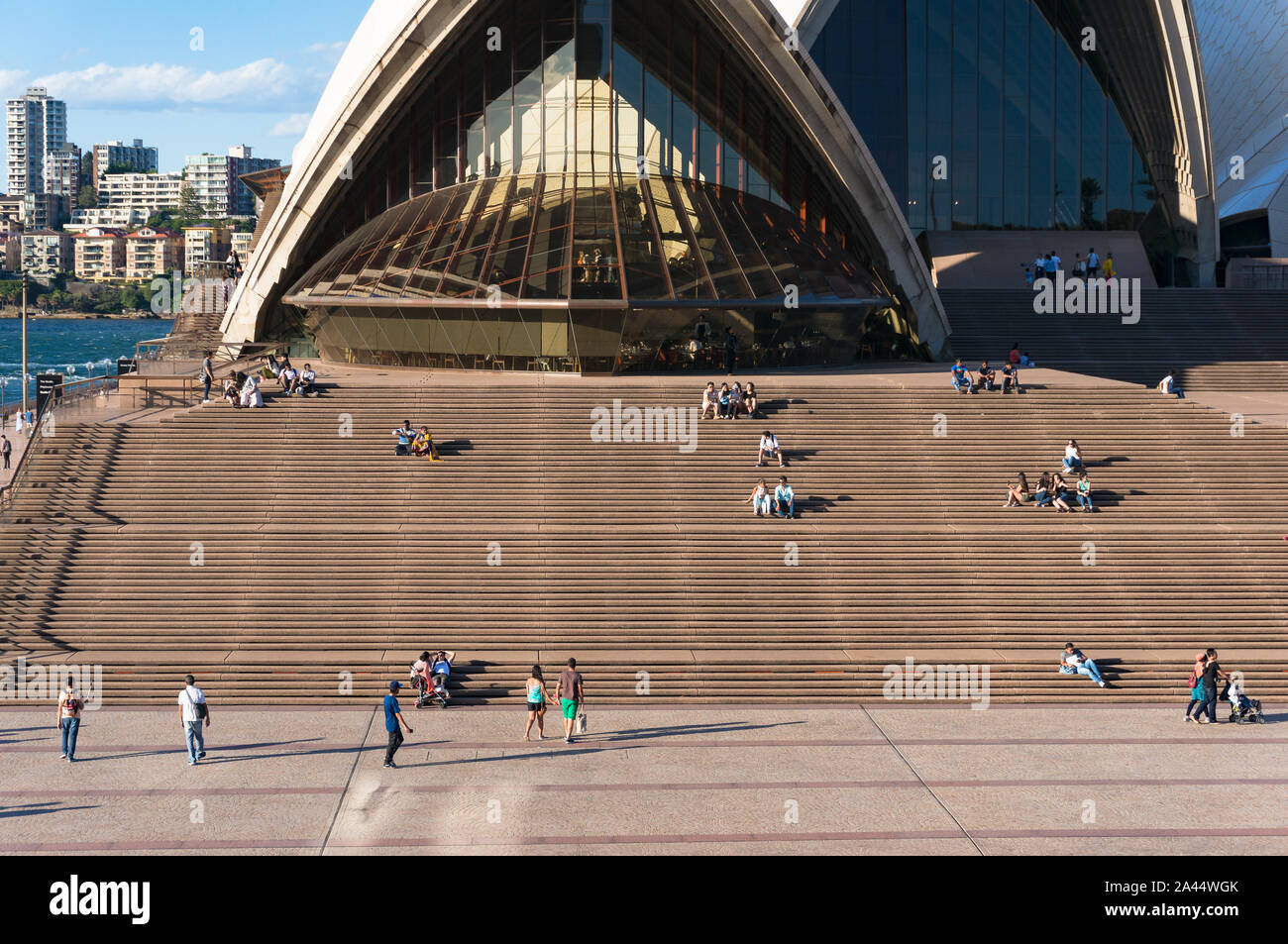 Sydney, Australia - November 13, 2016: Tourists and locals relaxing on ...