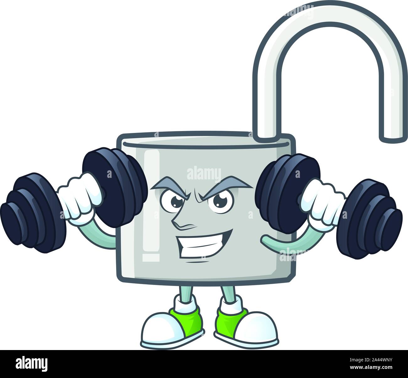 Fitness unlock key with cartoon character design Stock Vector Image ...