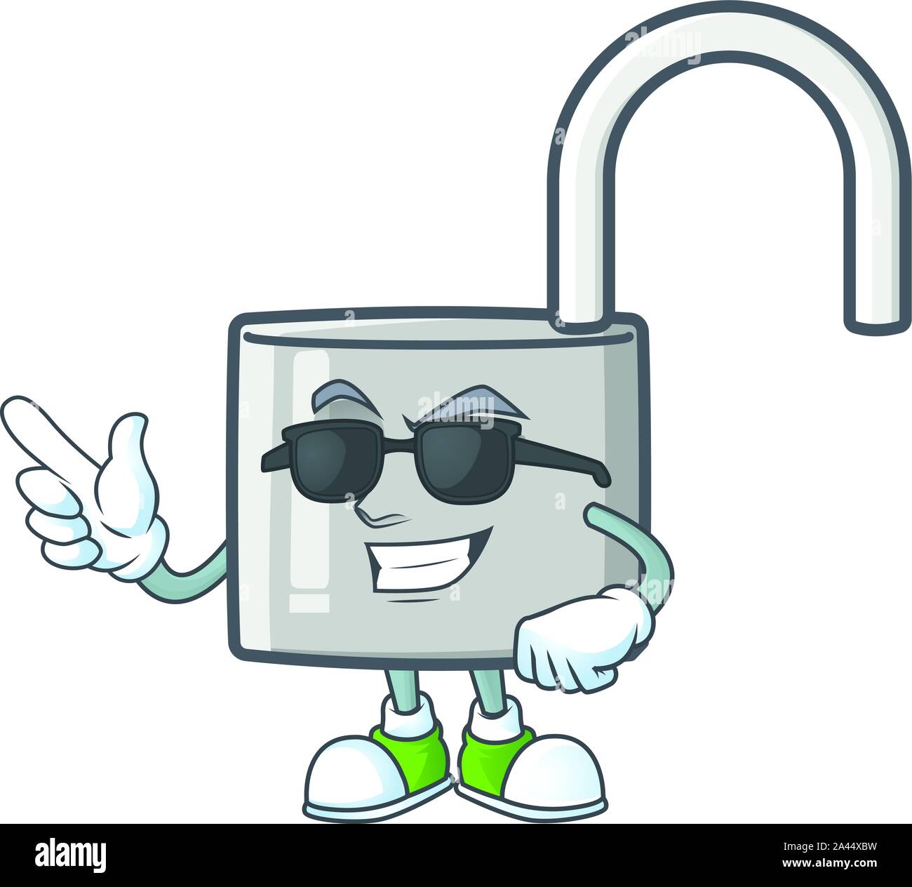 Super cool unlock key icon in the character Stock Vector Image & Art ...