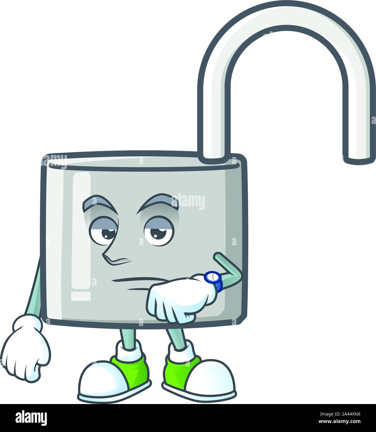 Waiting silver unlock key on white background Stock Vector Image & Art ...