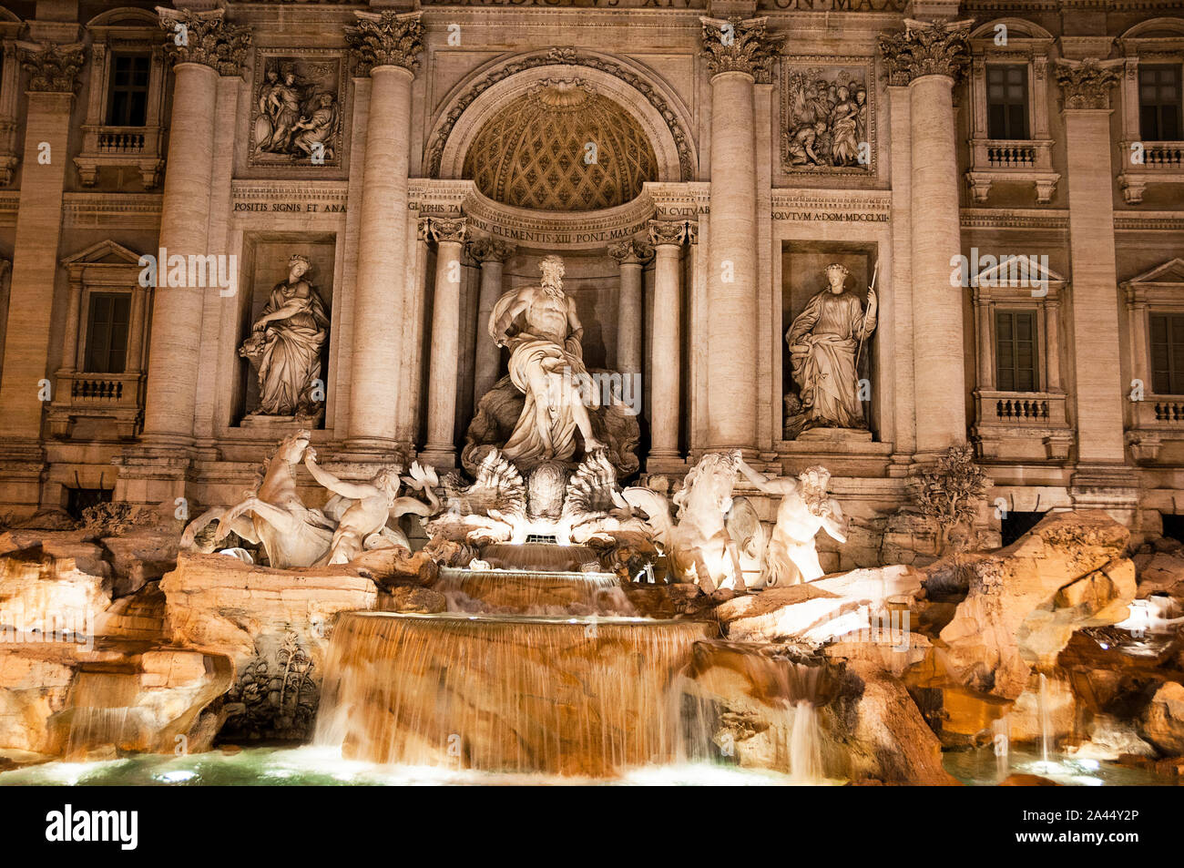The famous Trevi Fountain, a Baroque wonder in the heart of ancient ...