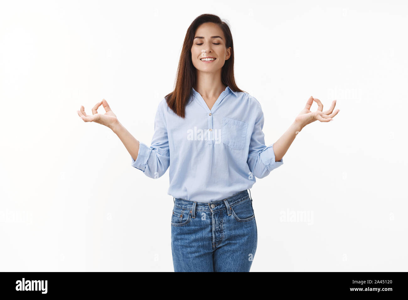 Middle aged woman portrait zen hi-res stock photography and images - Alamy