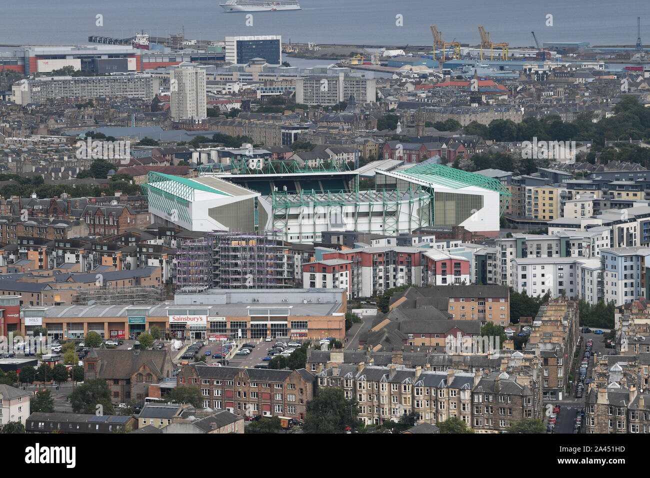 The town of Leith and the Home of Hibernian Football Club (Easter Road ...