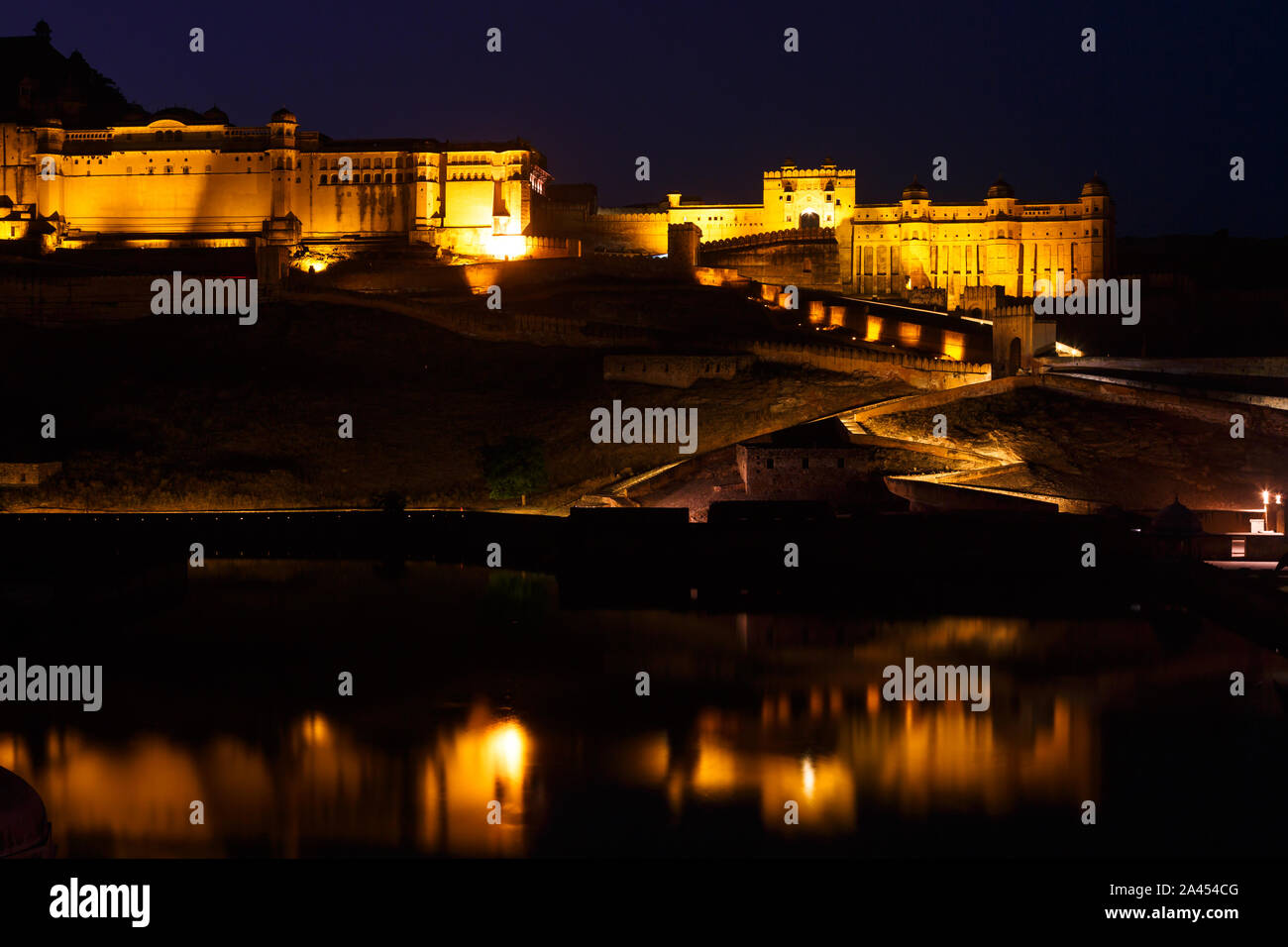 Amber fort night india hi-res stock photography and images - Alamy