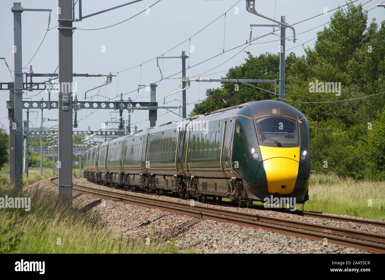 A pair of class 800 IET (Intercity Express Train) numbers 800029 and ...