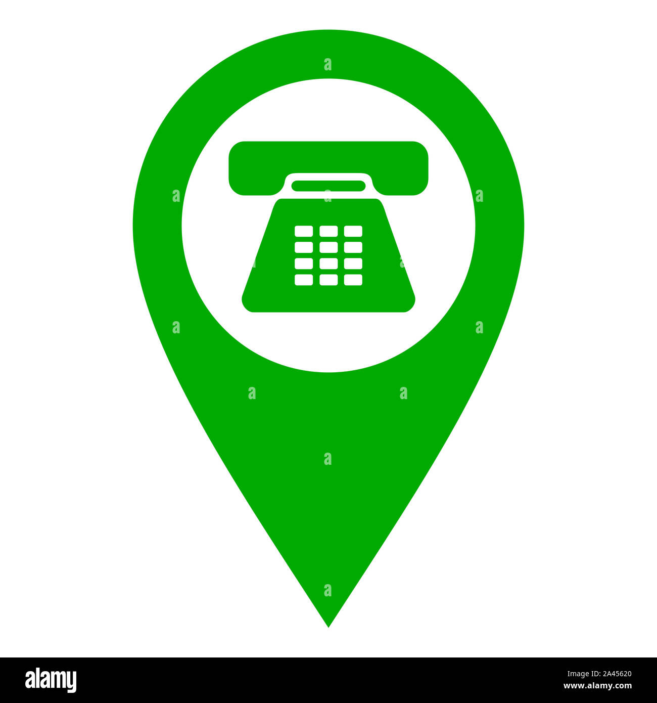 Phone and location pin Stock Photo - Alamy