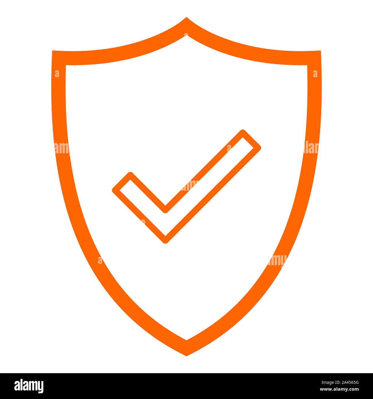 Tick and shield Stock Photo - Alamy