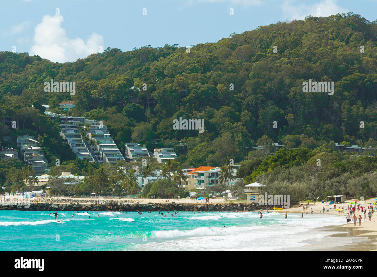 Noosa Heads Main Beach in Noosa on the Sunshine Coast of Queensland ...