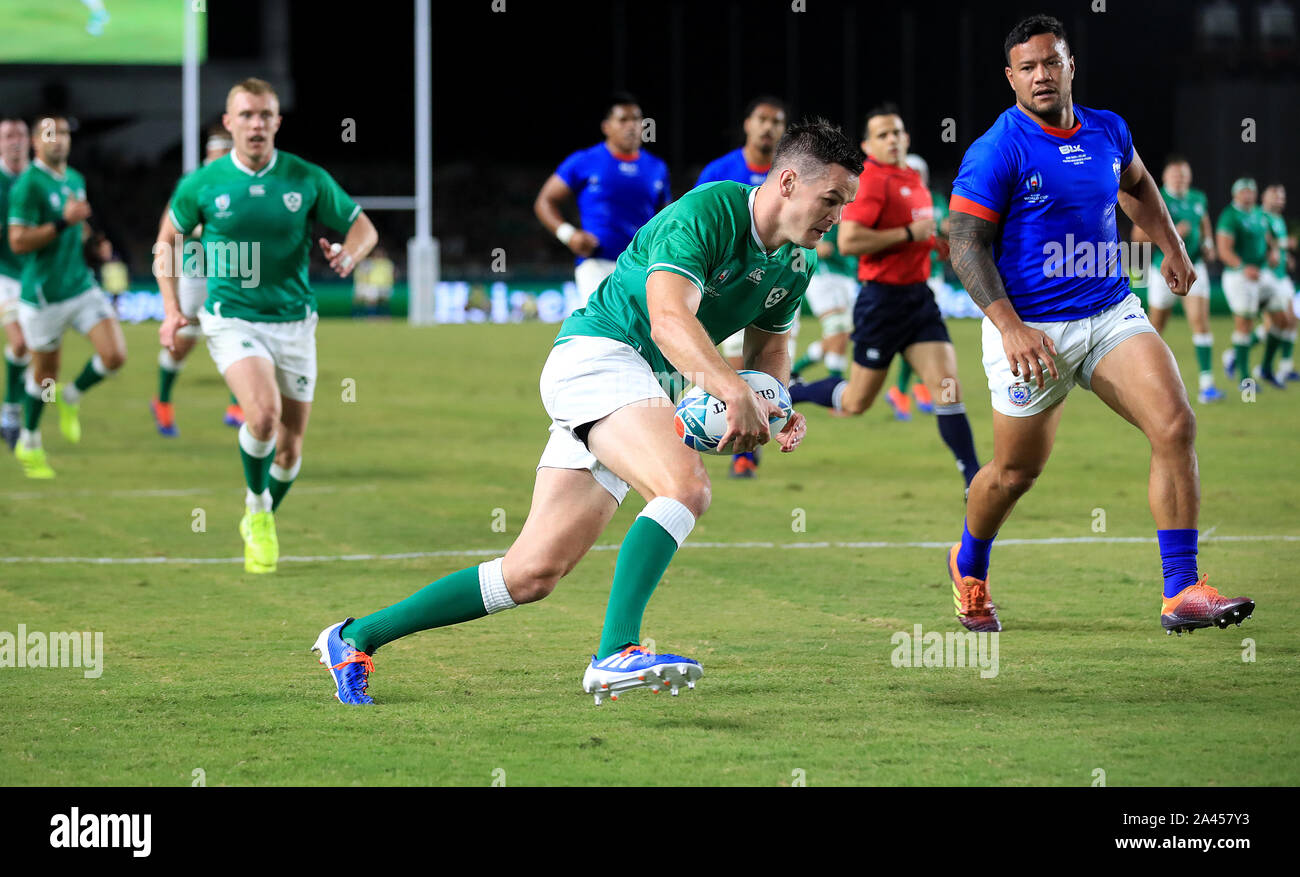 Irelands Johnny Sexton Scores His Sides Third Try Of The Game During
