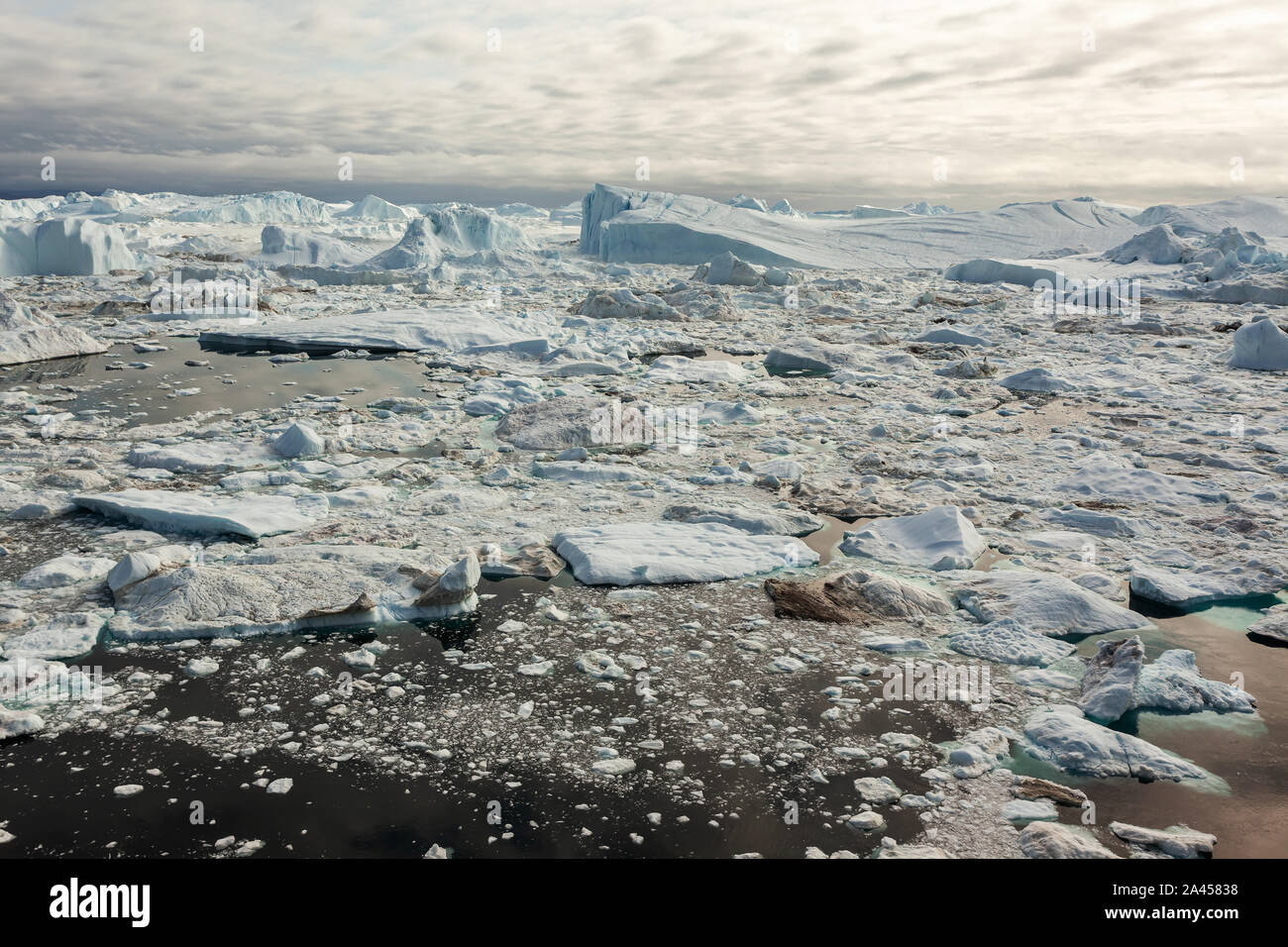 Icebergs in summer in Disko Bay (Greenland Stock Photo - Alamy