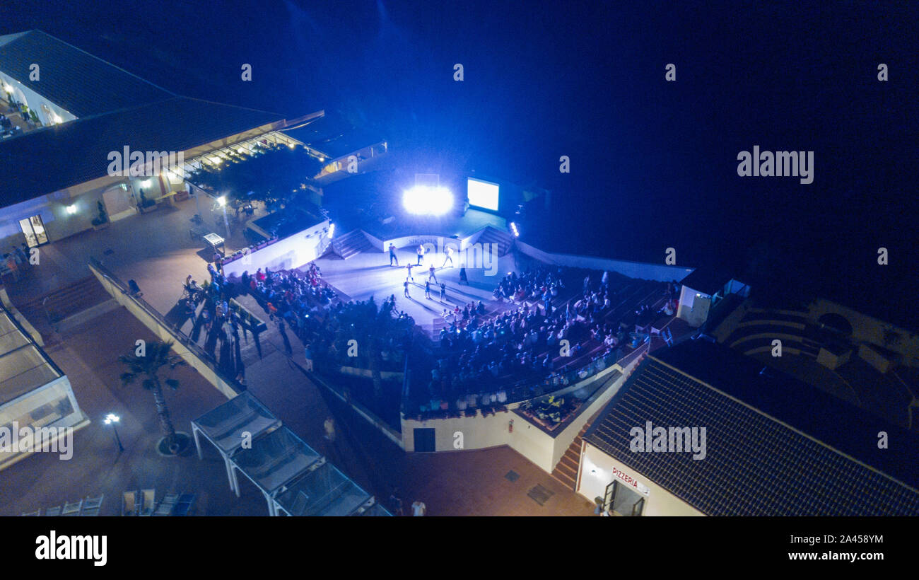 Aerial Night View of a Resort 2 Stock Photo - Alamy