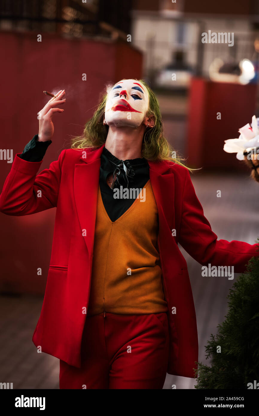 Joker smoking hi-res stock photography and images - Alamy