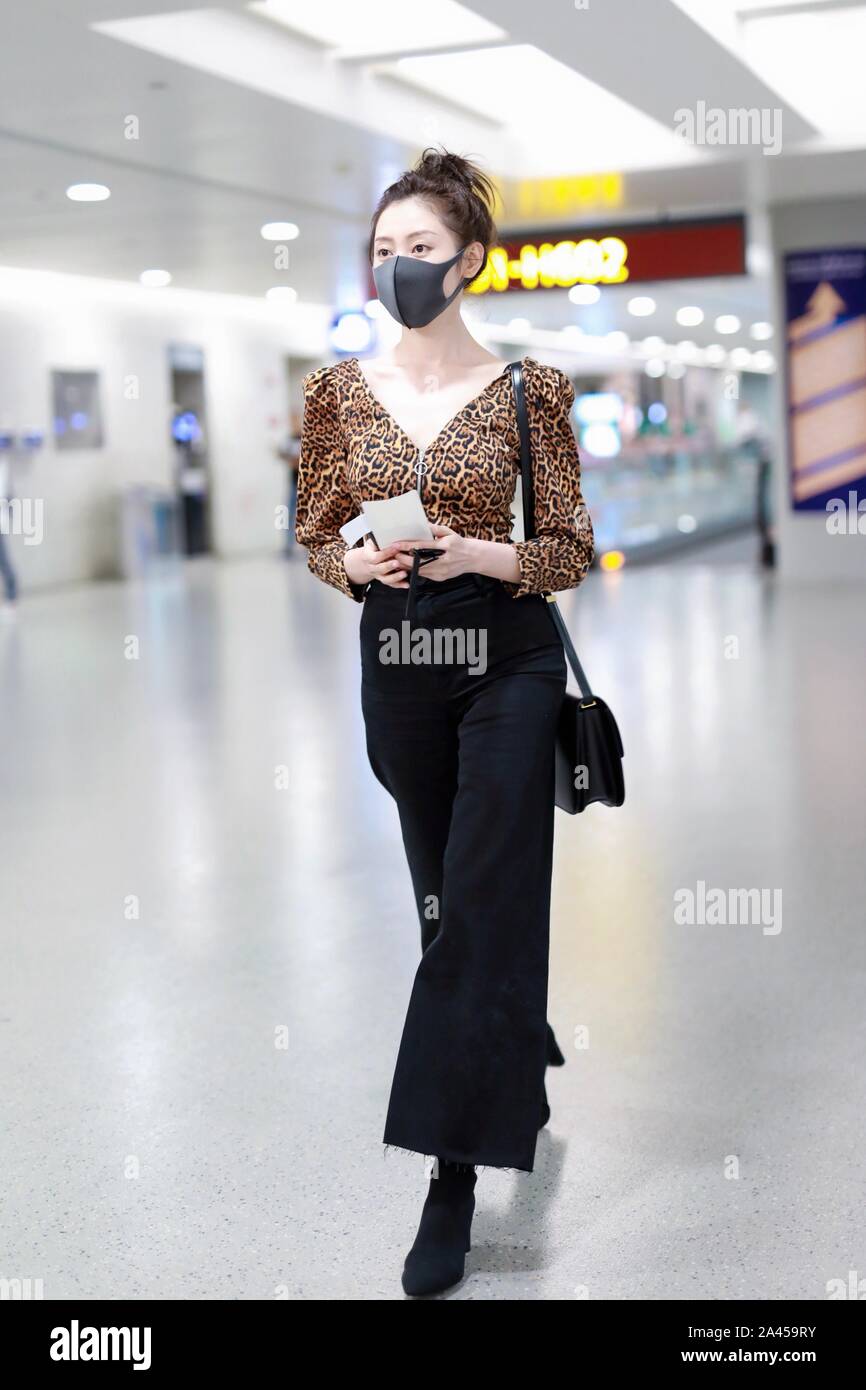 Chinese actress Crystal Zhang or Zhang Tian'ai arrives at the Shanghai ...