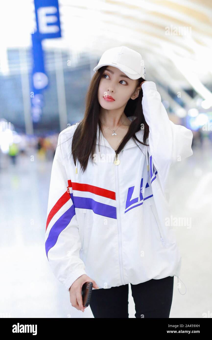 Chinese actress Crystal Zhang or Zhang Tian'ai arrives at the Shanghai ...