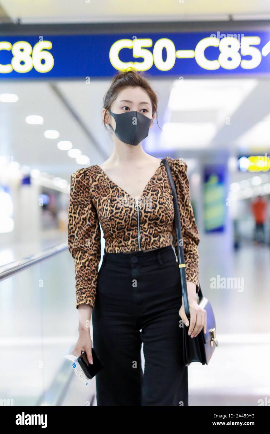 Chinese actress Crystal Zhang or Zhang Tian'ai arrives at the Shanghai ...