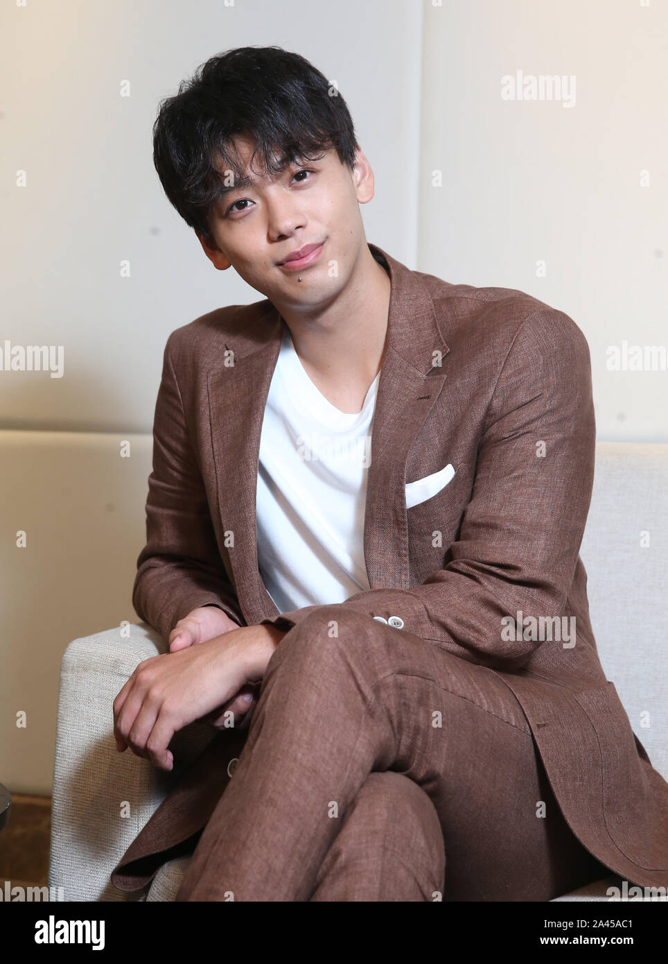 **TAIWAN OUT**Japanese actor and model Ryoma Takeuchi is interviewed in ...